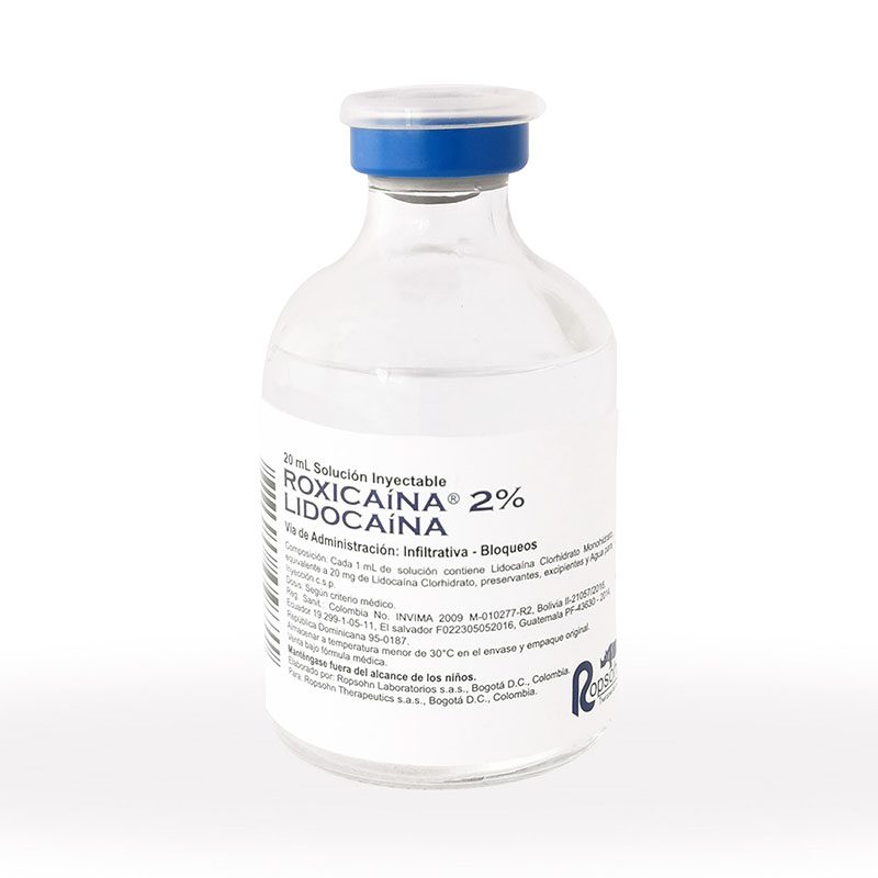 ROXICAINA 2% SIMPLE 20 ML – Droguerías Copfami